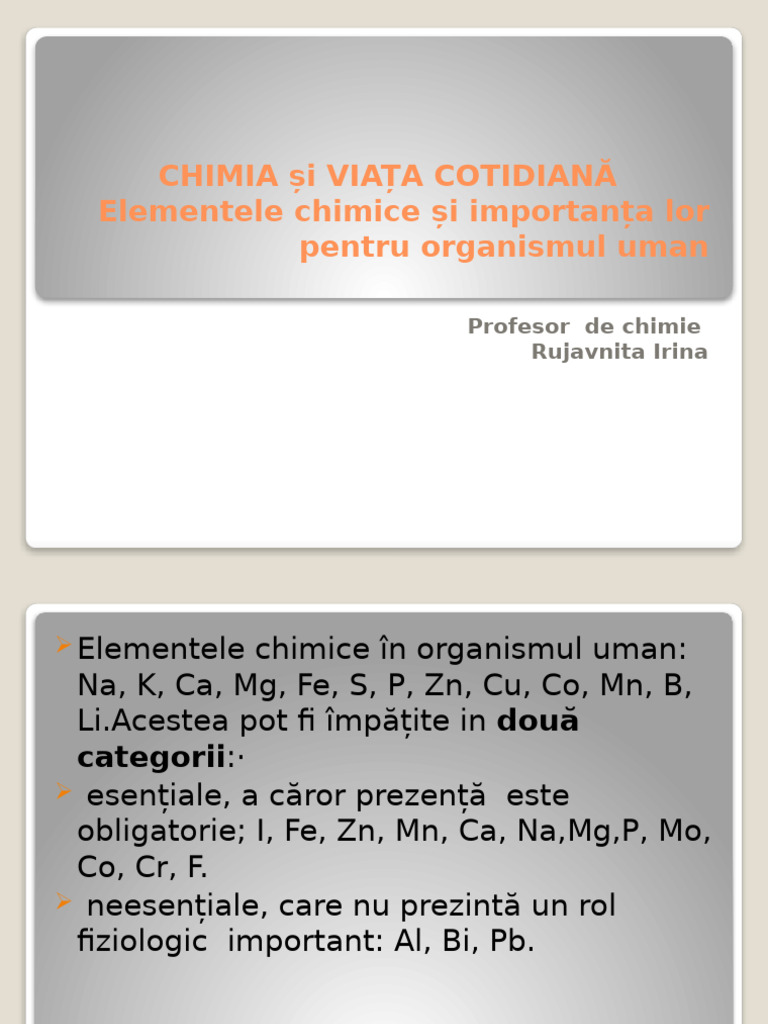 Chimia Si Viata Cotidiana | PDF