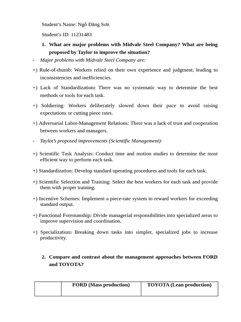 Case Study TOYOTA | PDF