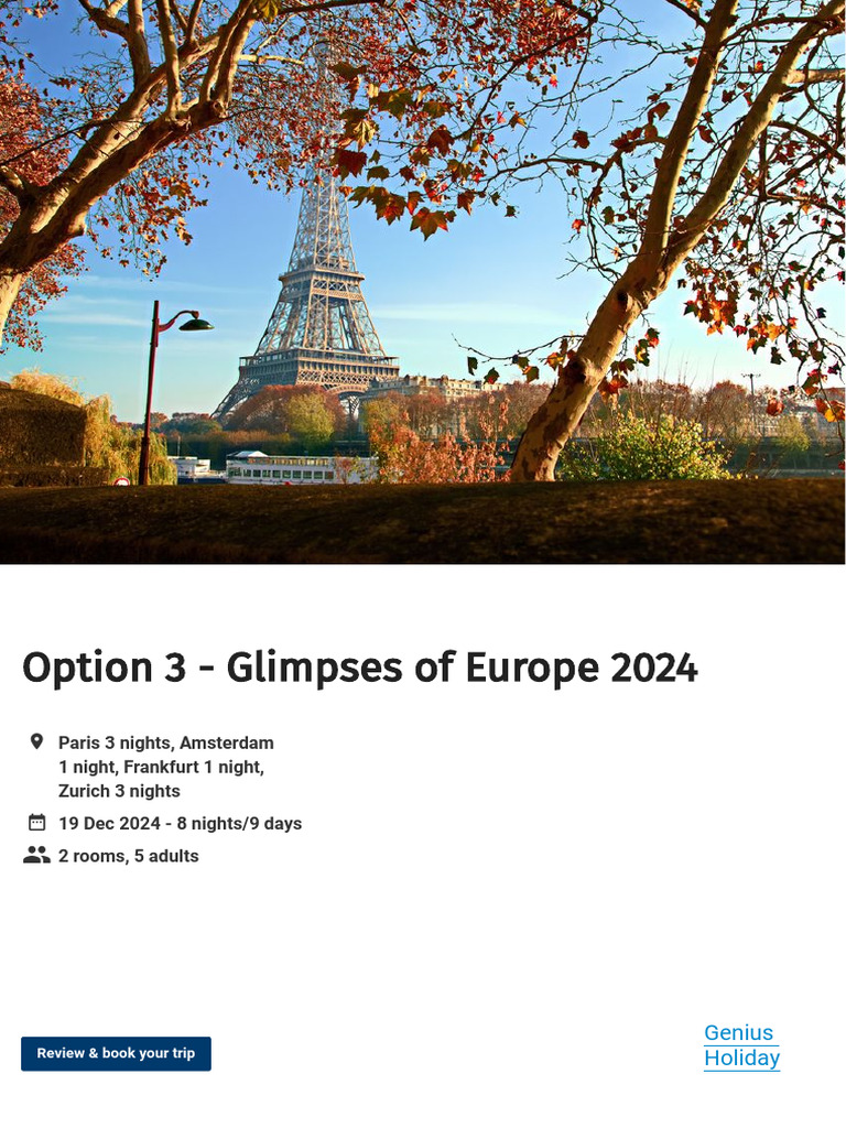 Option 3 - Glimpses of Europe 2024 | PDF