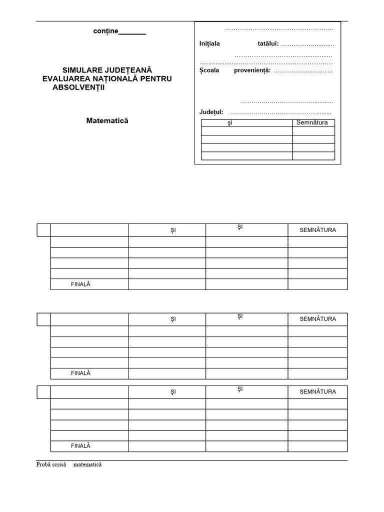 BT Subiect Matematica Var2 Simulare EN | PDF