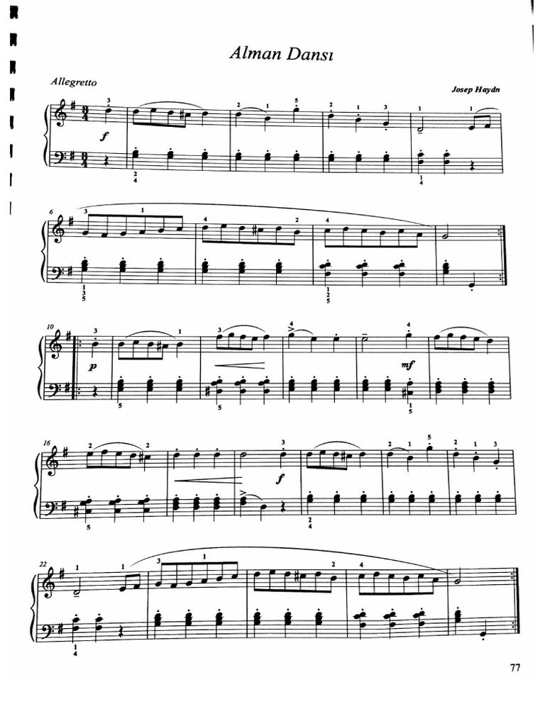 Alman Dansı-Joseph Haydn | PDF