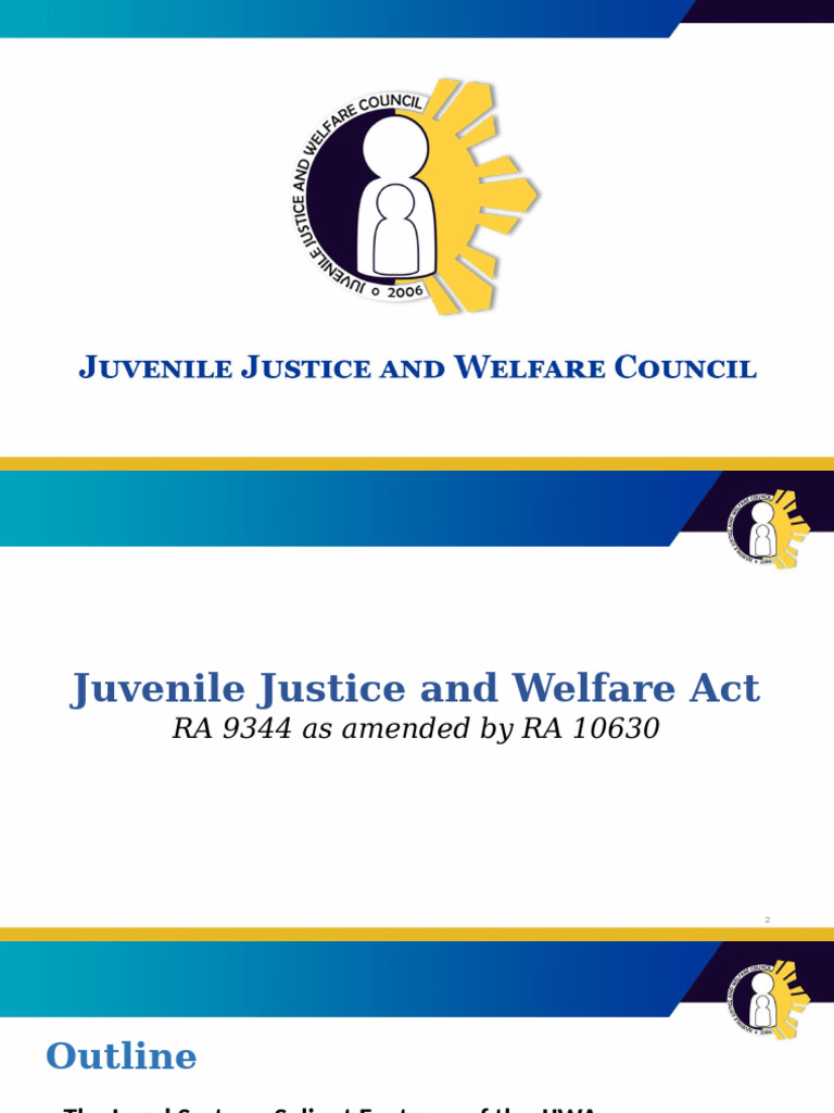 Slides - RA 9344 As Amended and JJWC | PDF | Crime & Violence | Crimes