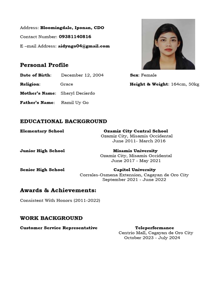 Resume Go | PDF