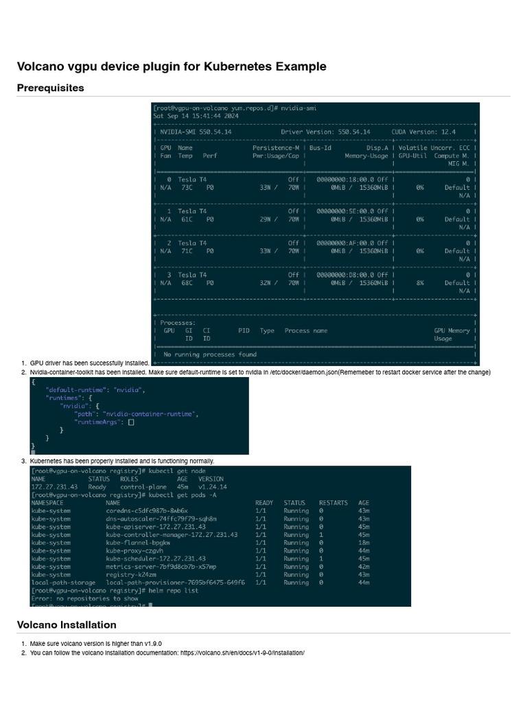 Vgpu On Volcano | PDF