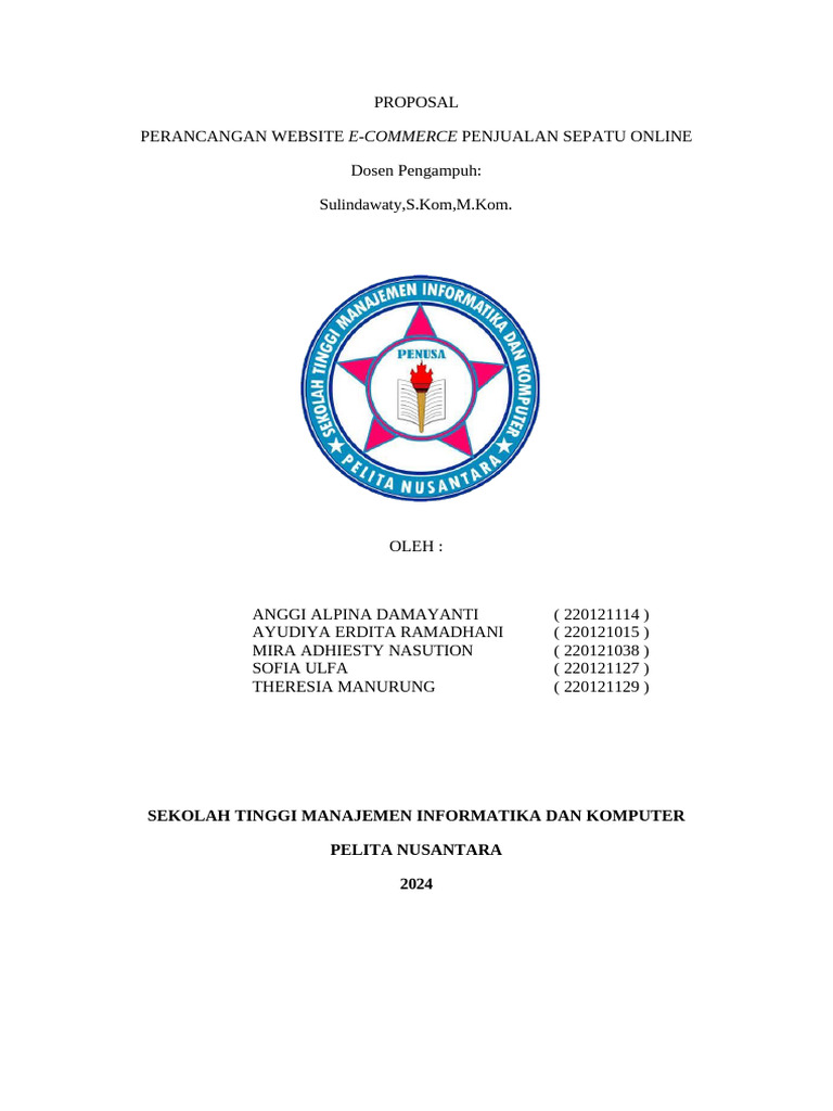 Proposal Kelompok 1 | PDF
