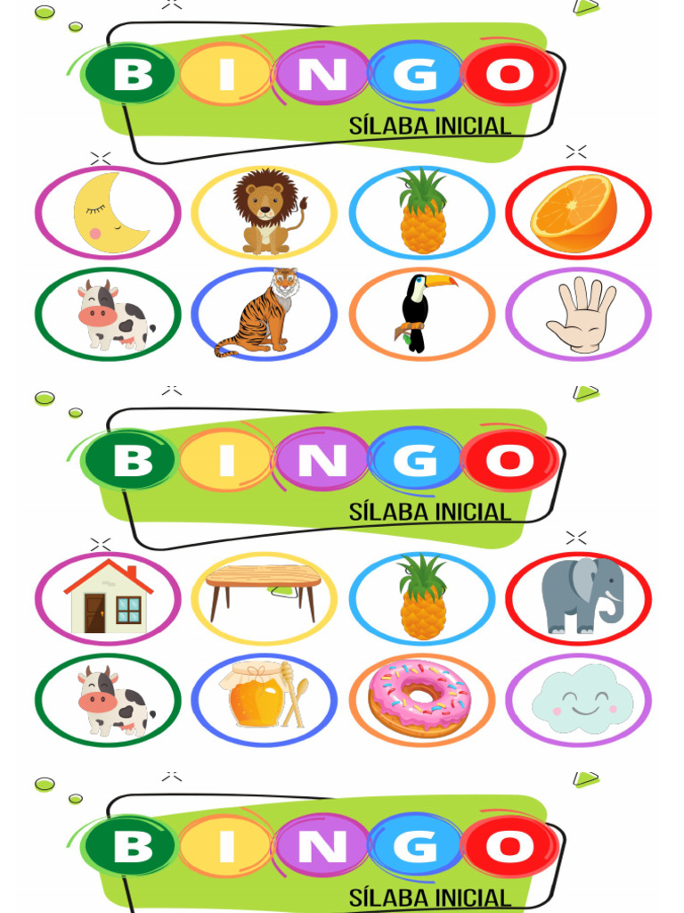 Bingo Silaba Inicial | PDF