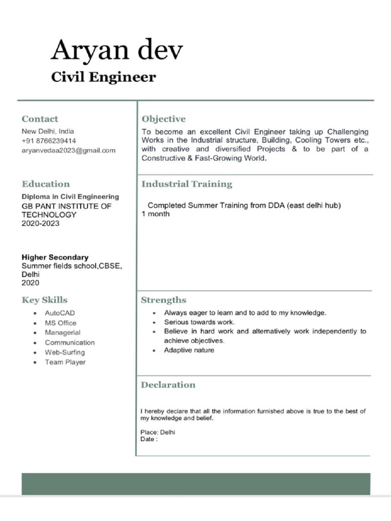 CV, Aryan Dev | PDF CV, Aryan Dev | PDF