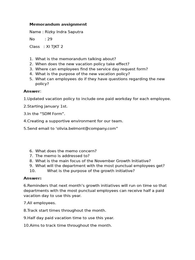 Memorandum Rizky Indra Saputra 29 | PDF