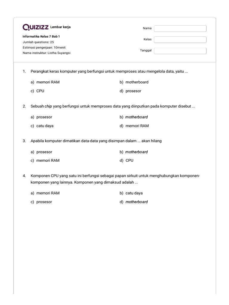 Informatika Kelas 7 Bab 1 Pdf