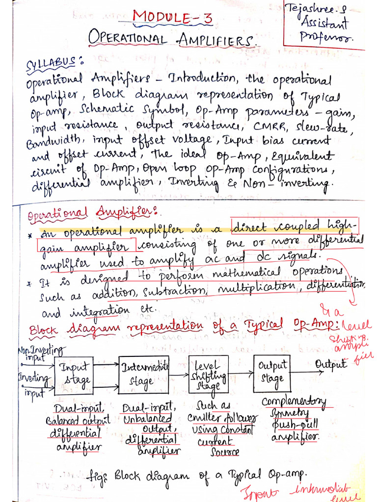 Module-3 Opamp Notes | PDF