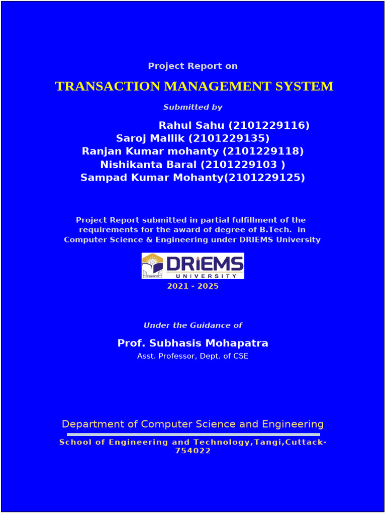 Group B03 (7th Semester) Project Report | PDF