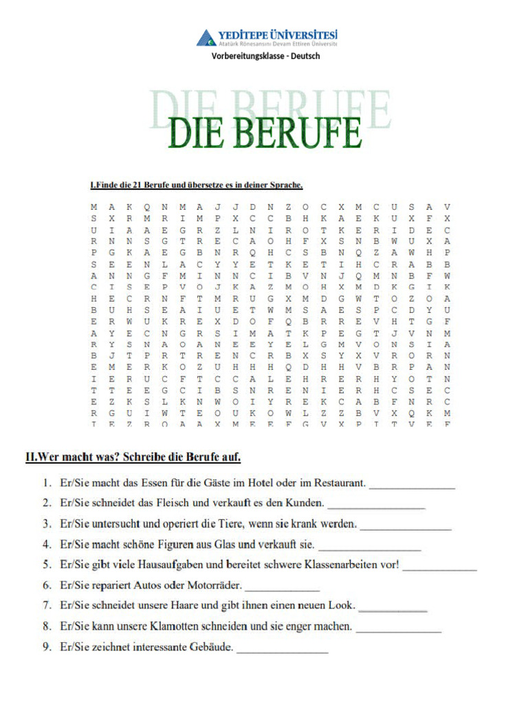 Die Berufe | PDF