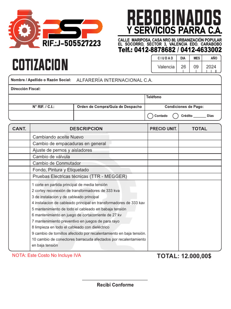 COTIZA | PDF