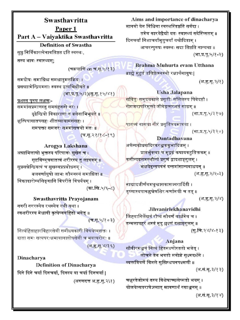 Swastha Shatashloki | PDF