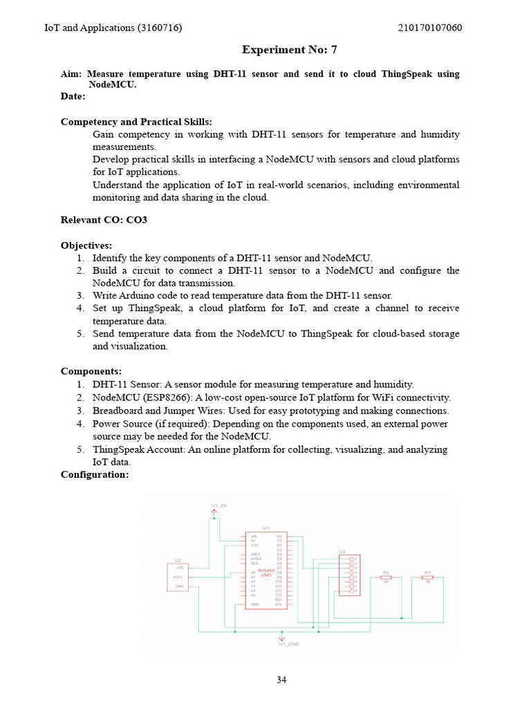 7-10 3160716 - IOT and Applications - Lab Manual - Pages | PDF
