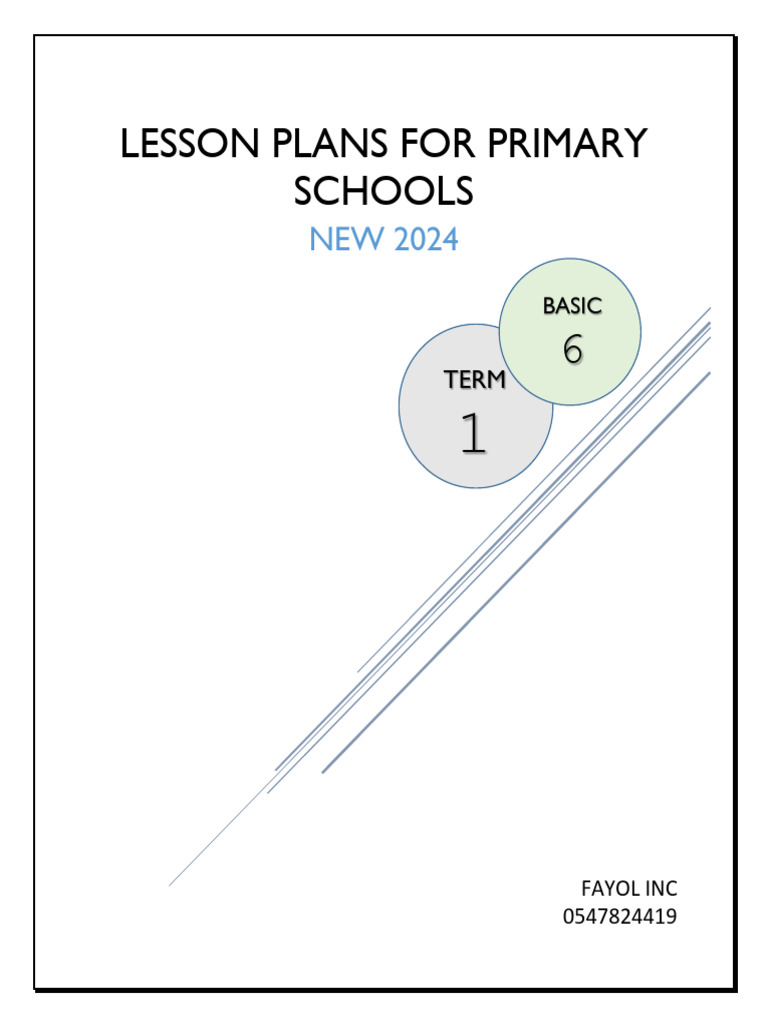 Lesson Plans For Primary Schools: Basic | PDF