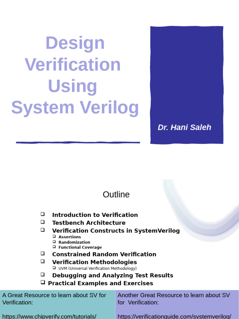 ECCE 621 Lect 5 Verfication Using SV | PDF