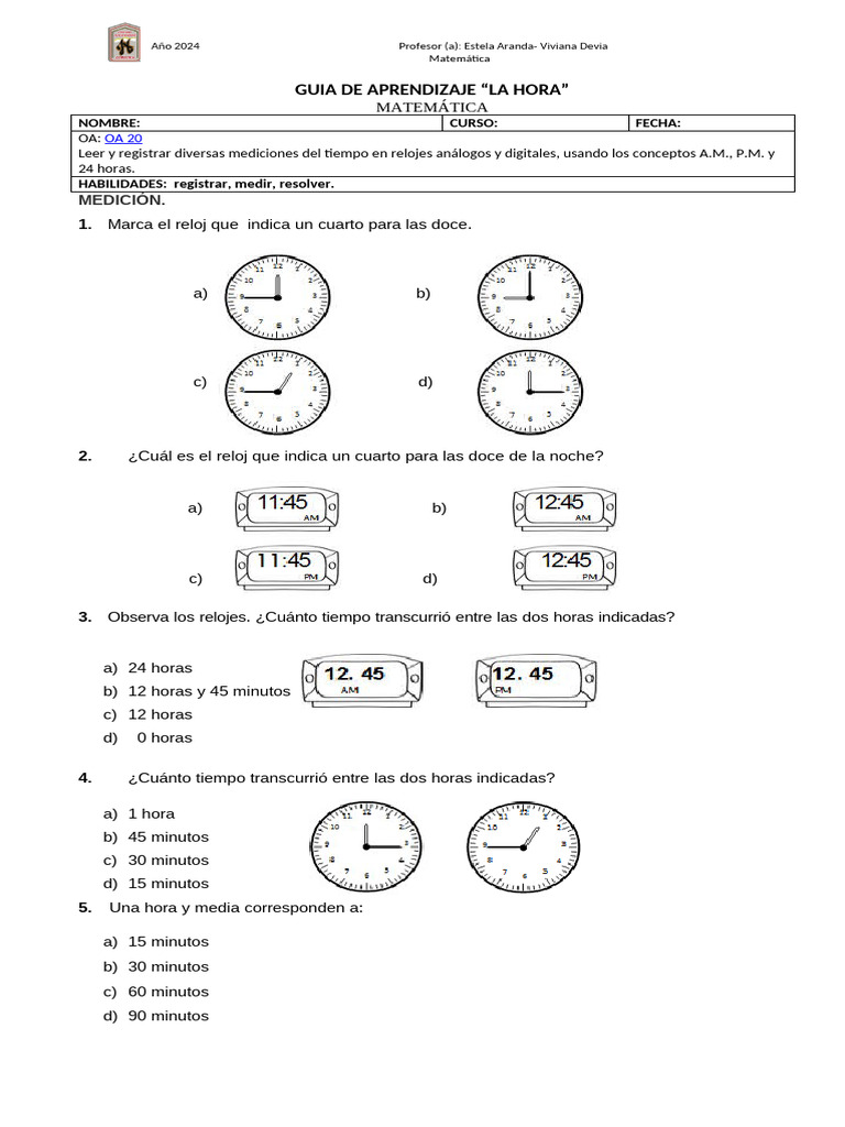 Guia de La Hora Imprimir | PDF