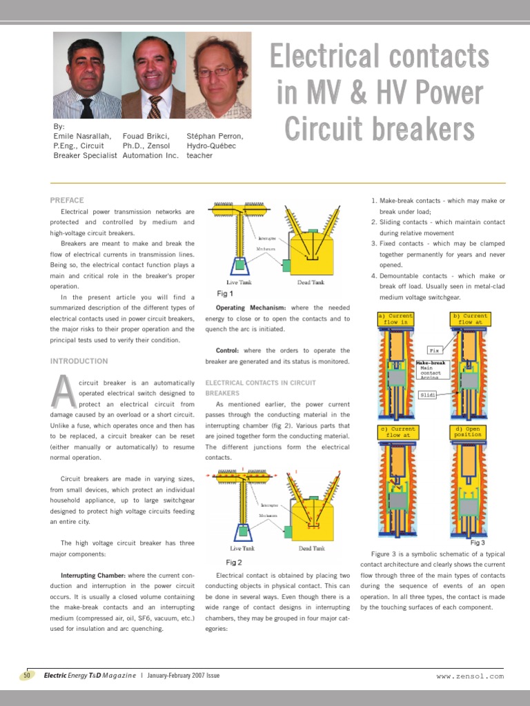 Contact Resistance in Circuit Breakers | PDF | Electrical Resistance ...
