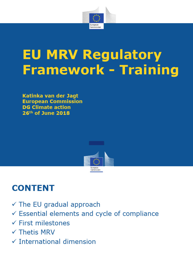 1 - EU MRV Regulation PresentationV3 | PDF