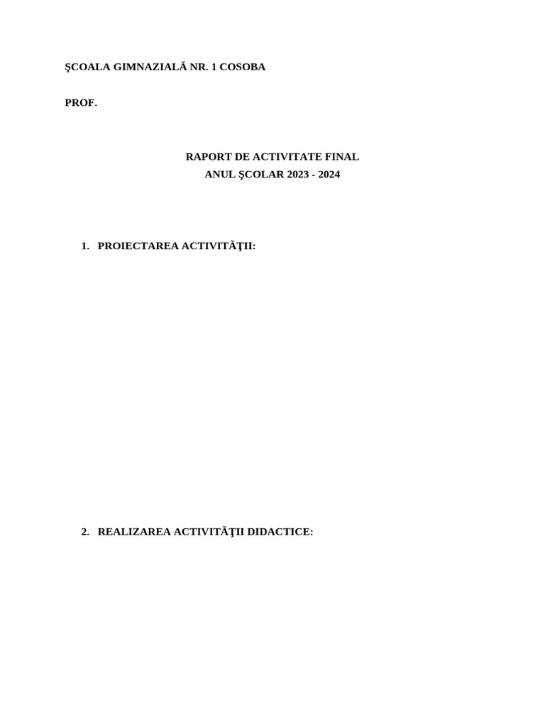 Raport de Activitate FINAL 2024 | PDF