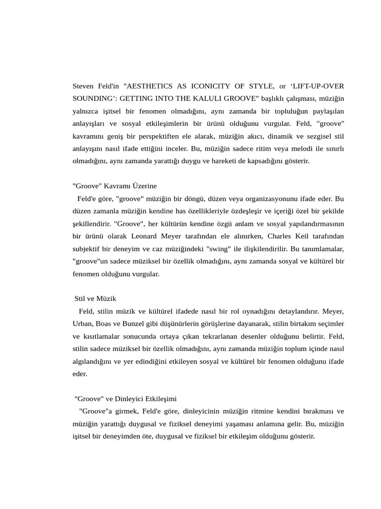 Steven Feld Ödev | PDF