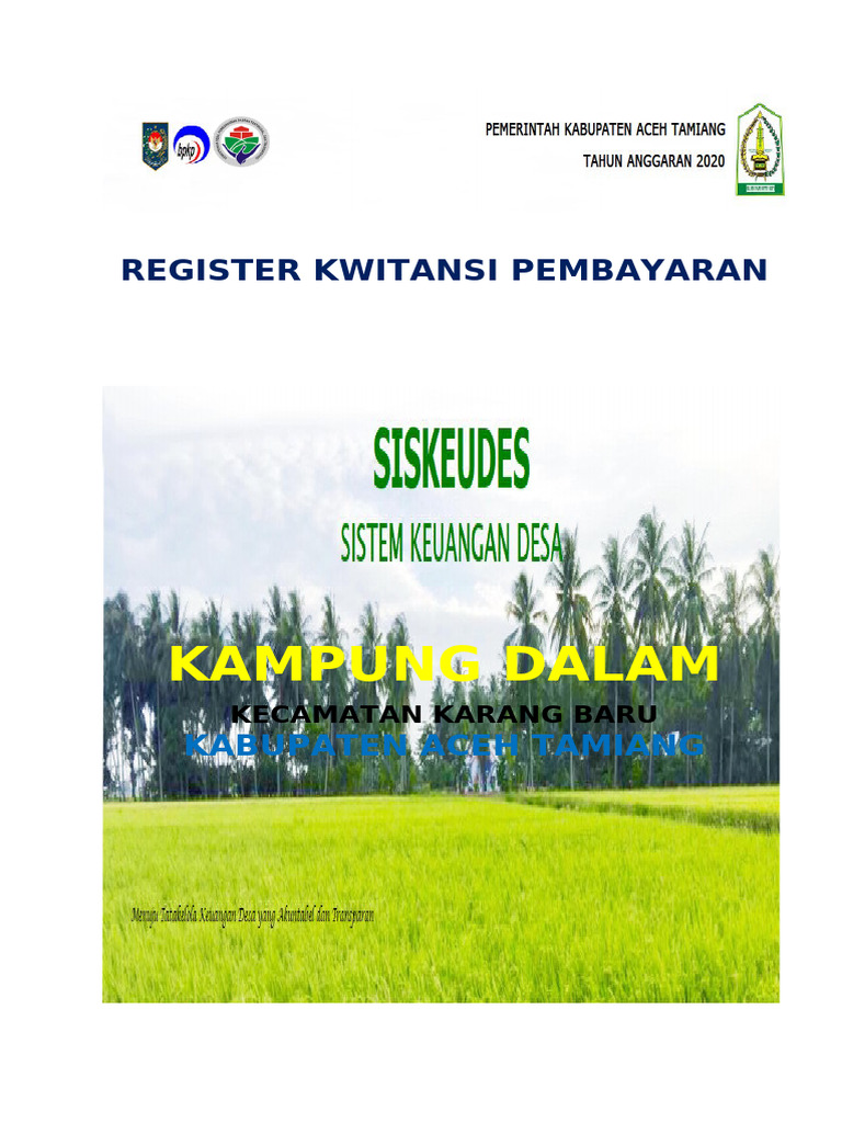 Cover Register Kwitansi | PDF