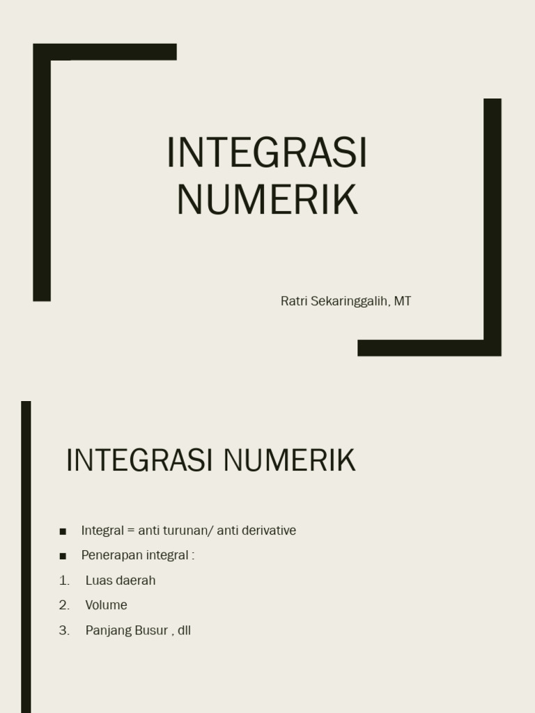 Integrasi Numerik | PDF