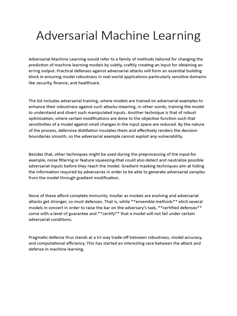 Adversarial Machine Learning | PDF