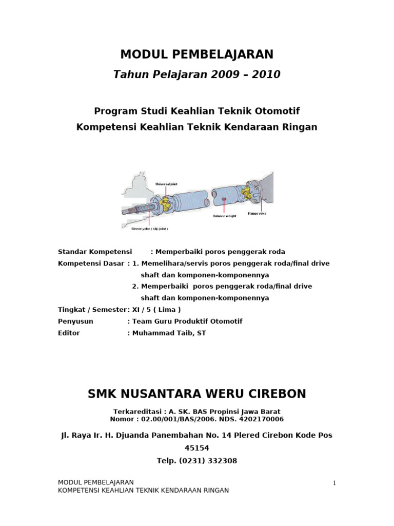 Modul Penggerak Roda | PDF