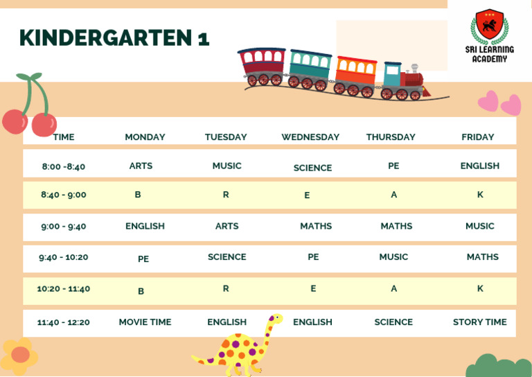 KG1 Schedule PDF | PDF