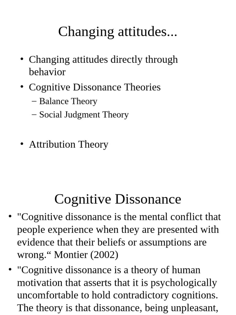 Cognitive Dissonance | PDF