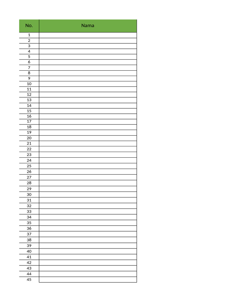 Table Isian Peserta TKM L 2023 | PDF