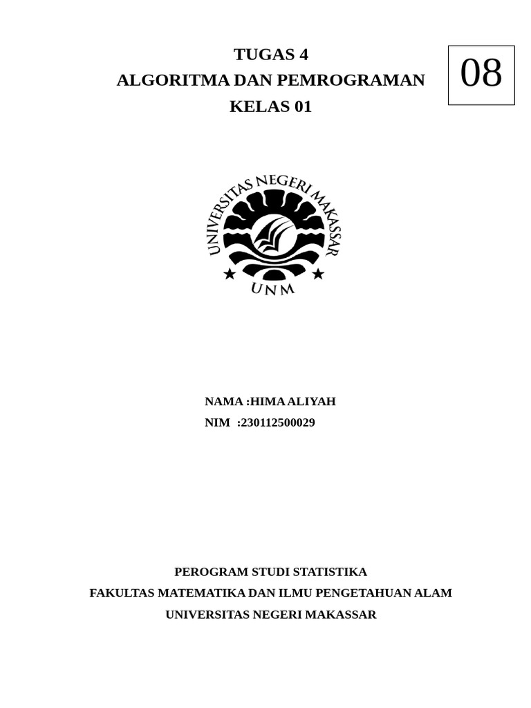Tugas 4 Algoritma & Pemrograman | PDF