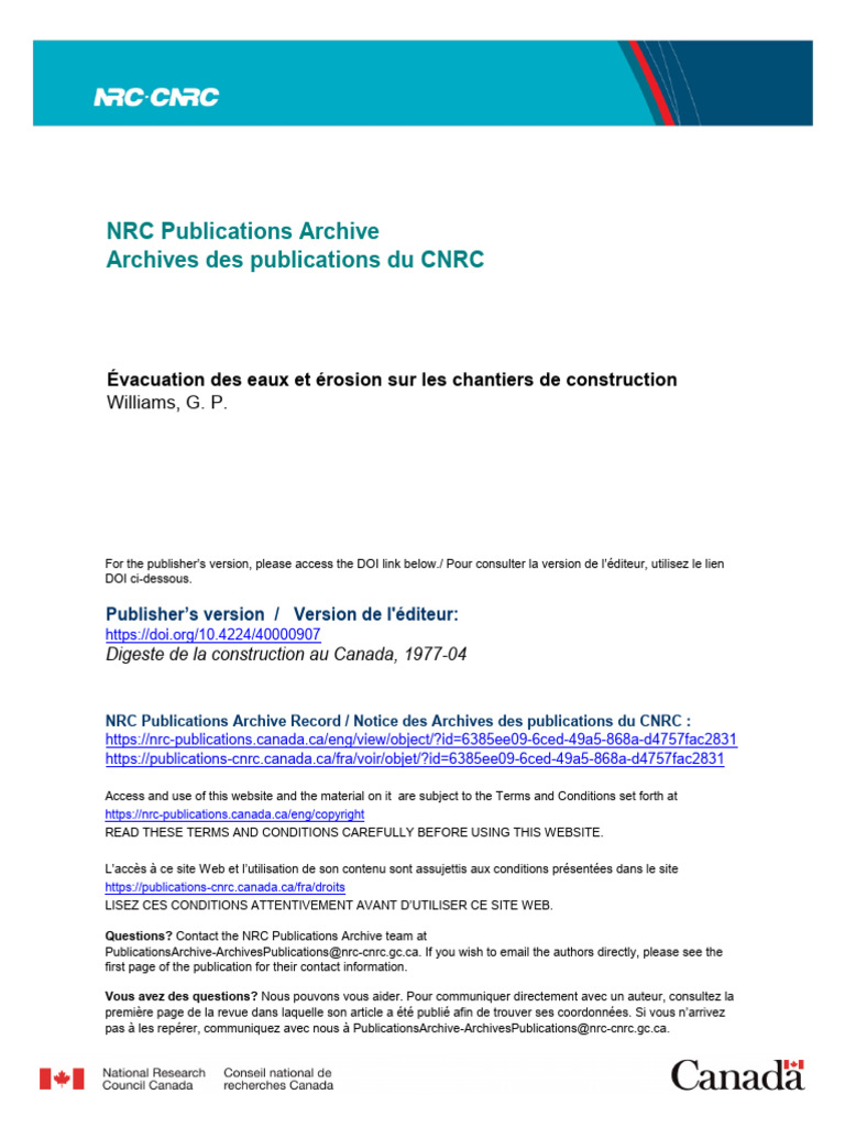 NRC Publications Archive Archives Des Publications Du CNRC | PDF