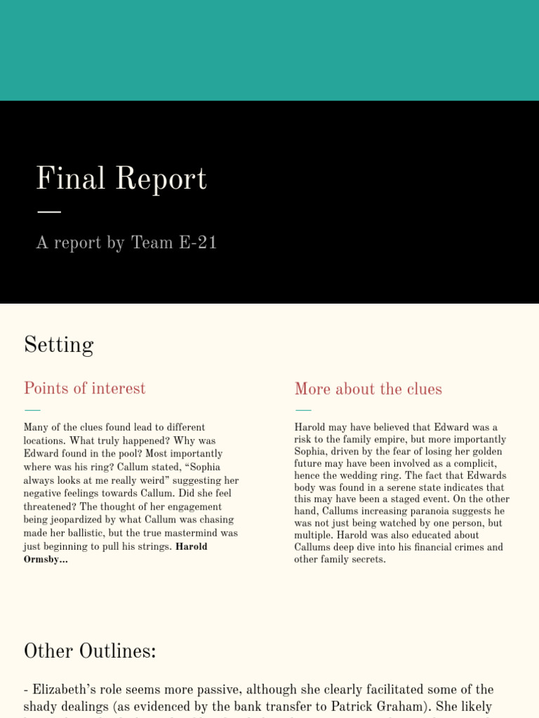 E-21 Investigative Journalism Report-1 | PDF | Psychology | Mystery ...