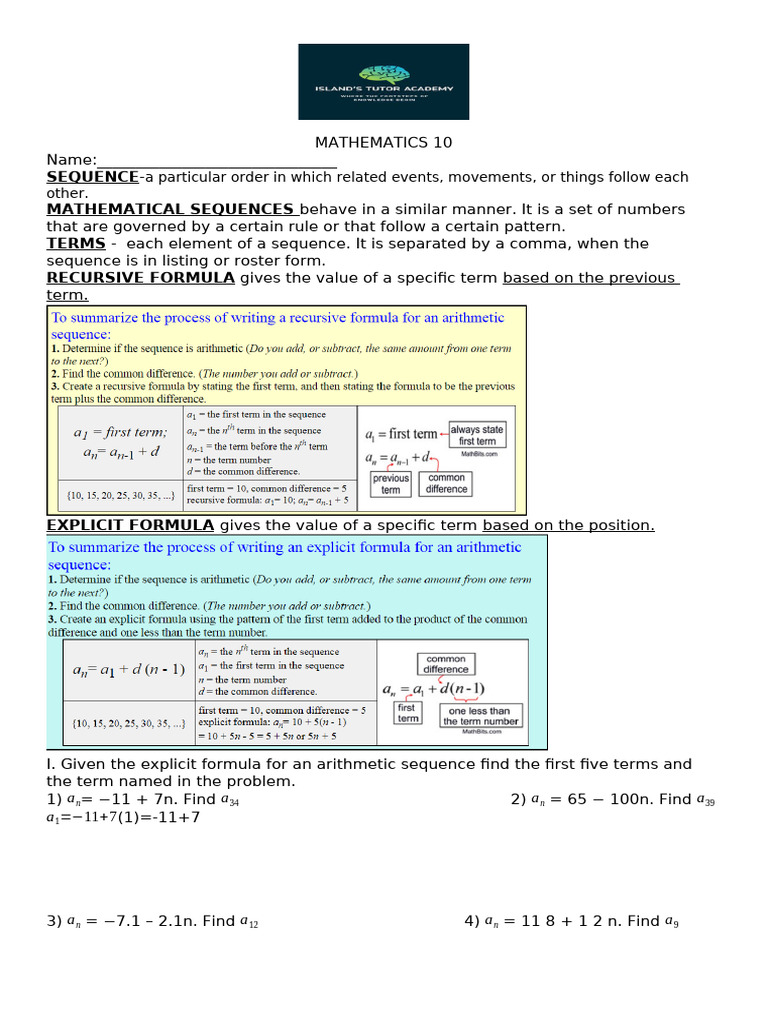 Mathematics 10 | PDF
