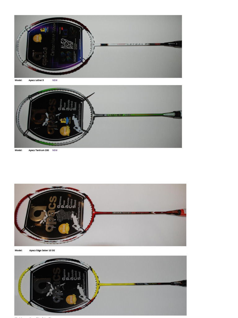 Catalogues-Apacs Racket Catalogue 201210 (S) | PDF