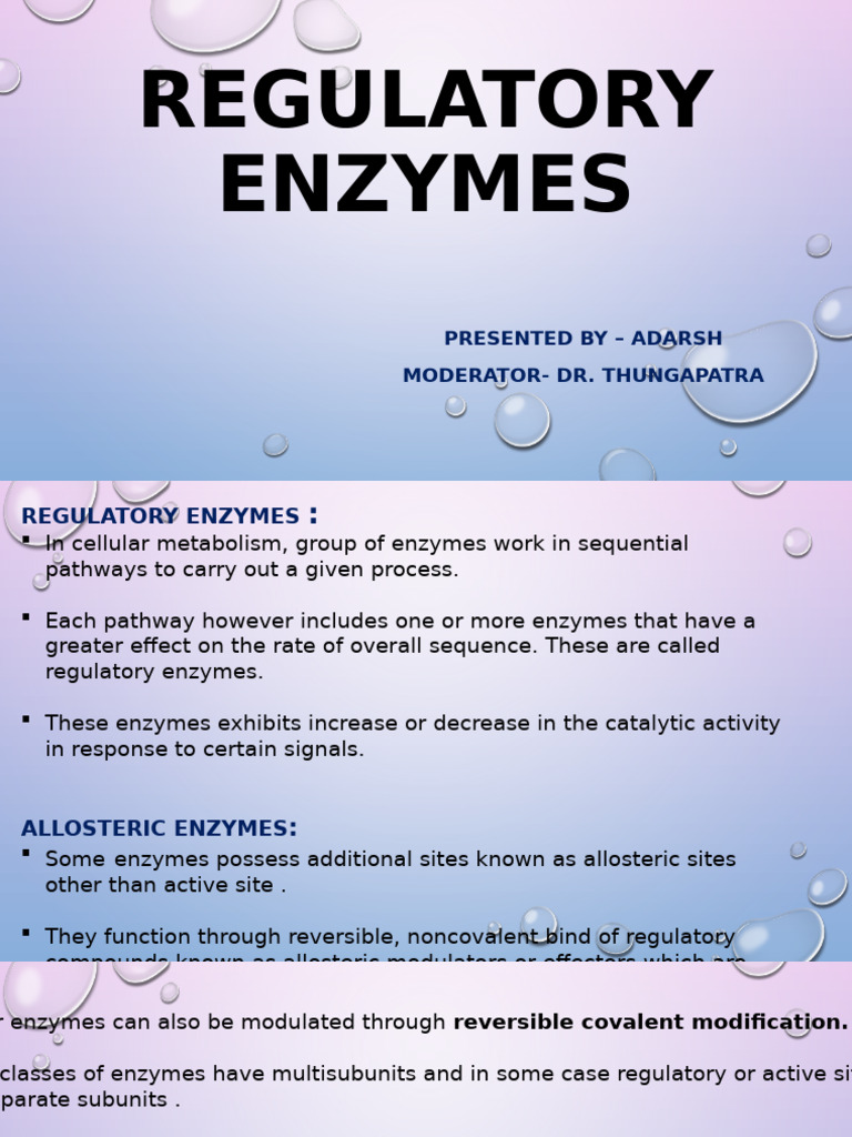 Regulatory Enzymes | PDF