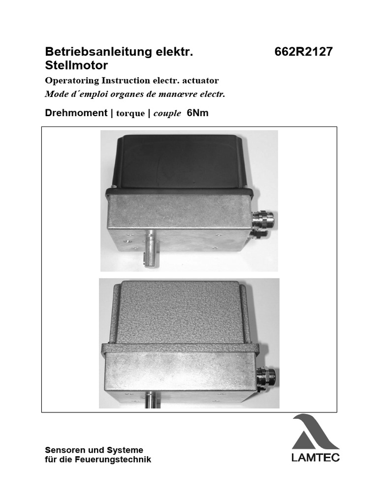 Manual Técnico Servo Motor Lamtec 662R2127 | PDF