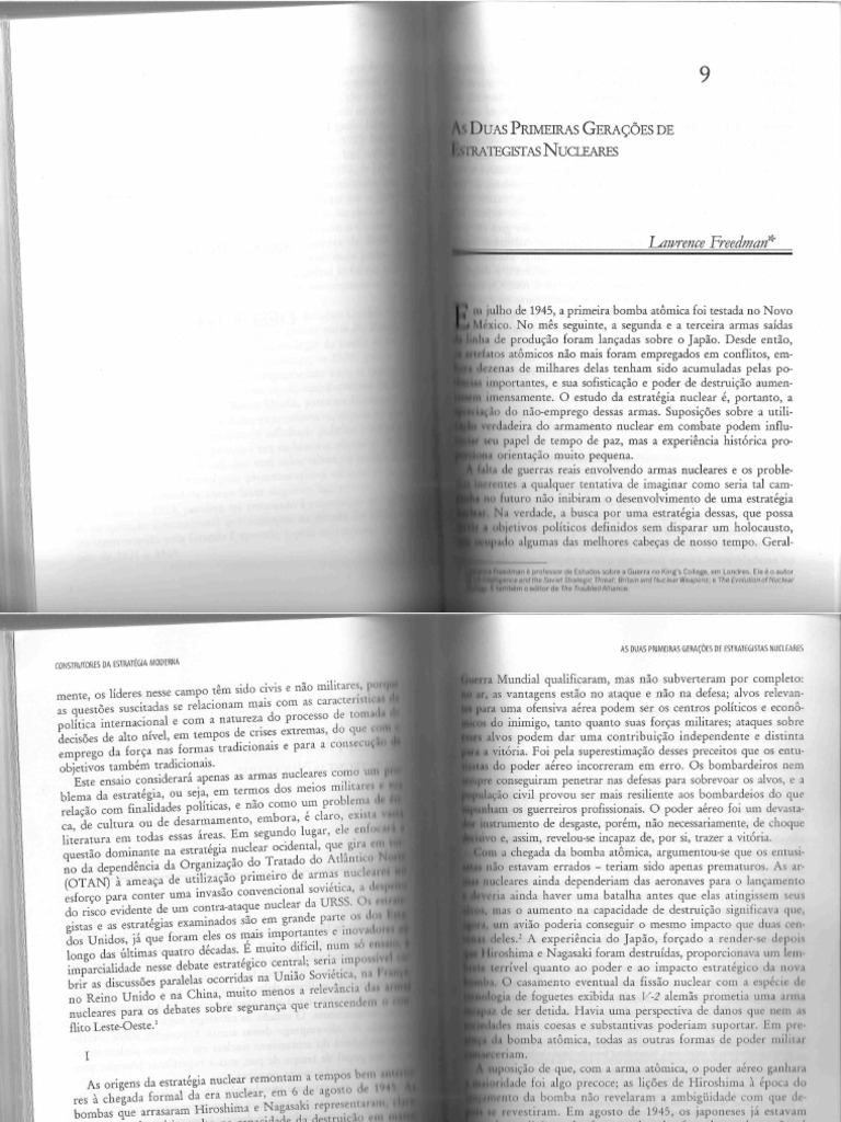 As Duas Primeiras Geraç - Es de Estrategistas Nucleares | PDF