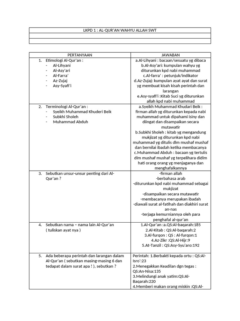 LKPD Bab 1 - X-Ganjil | PDF