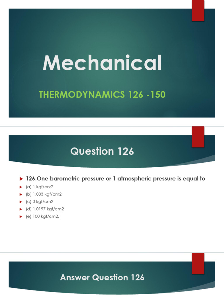 Mechanical - Thermodynamic 126 - 150-Power | PDF