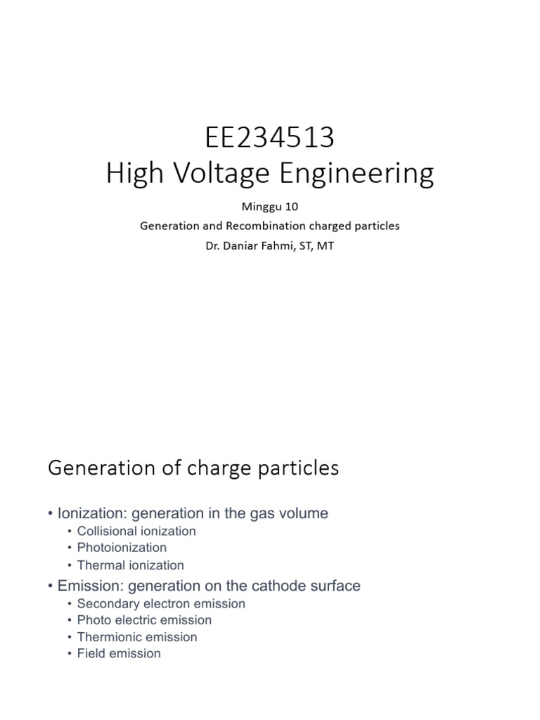 Génération of Charged Particle | PDF