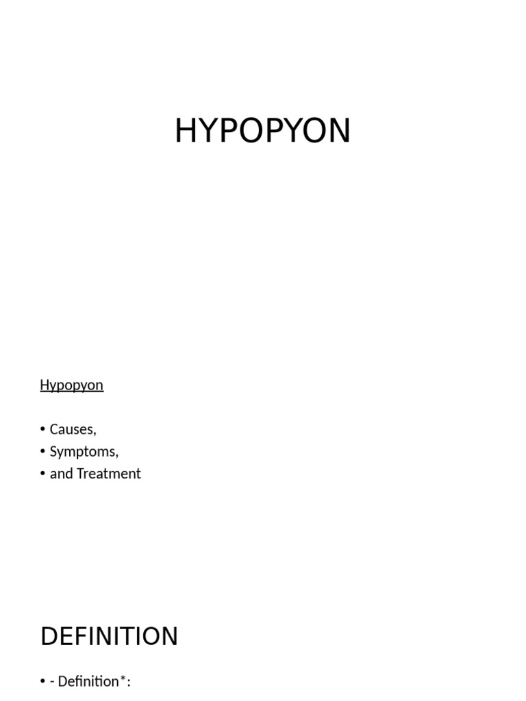 HYPOPYON | PDF