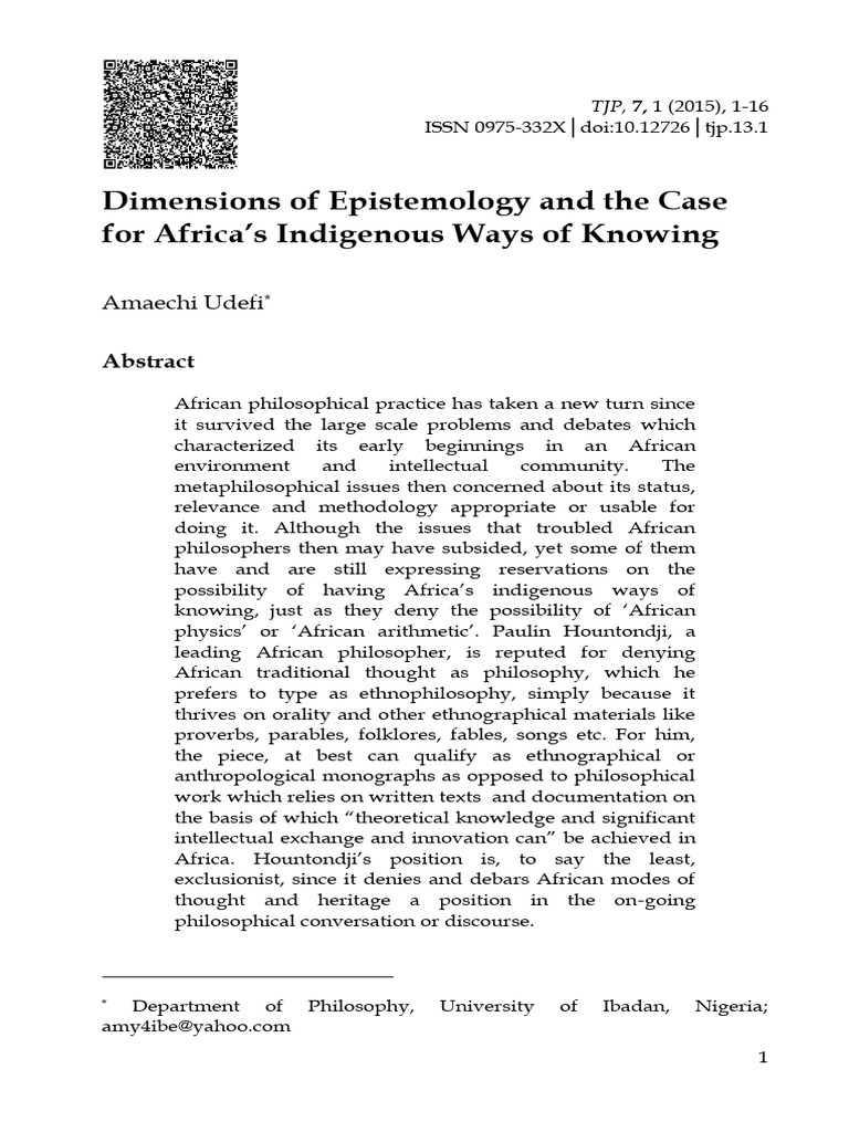 Dimensions of Epistemology and | PDF | Epistemology | Knowledge