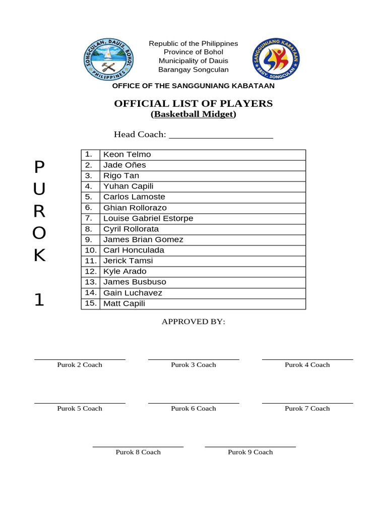 Purok 1, 2, and 3 | PDF