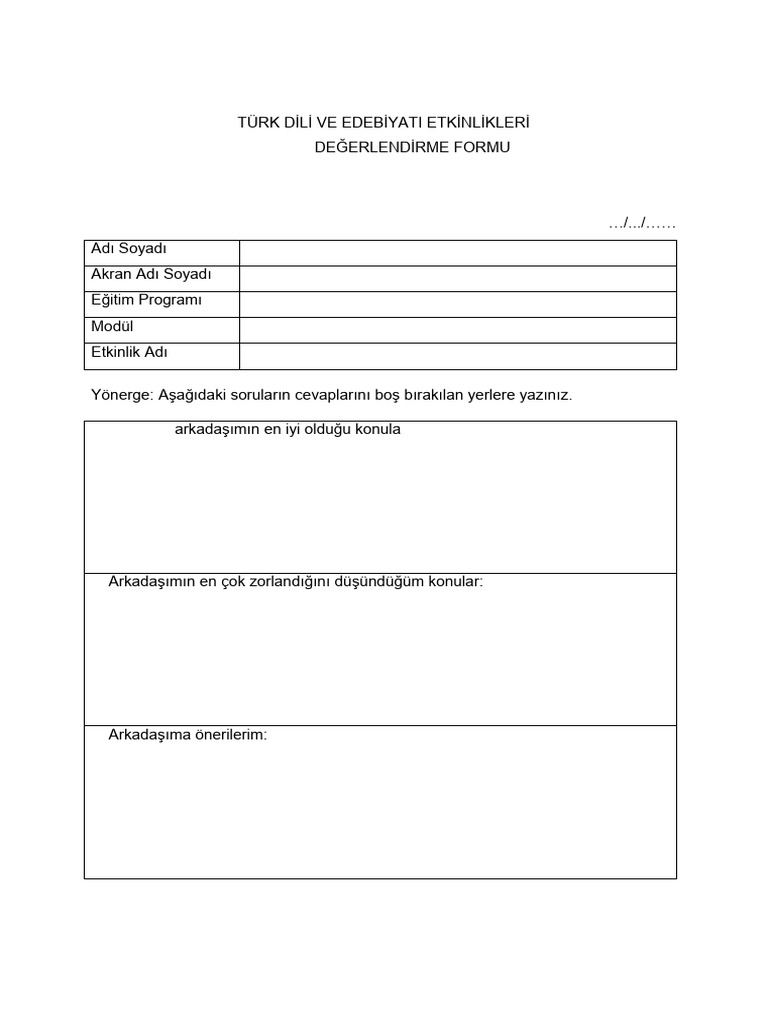 Akran Değ - Formu | PDF