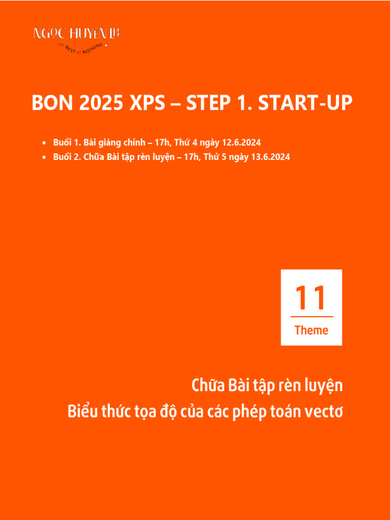 BTRL Biểu Thức Tọa Độ Của Các Phép Toán Vectơ (Handout) | PDF