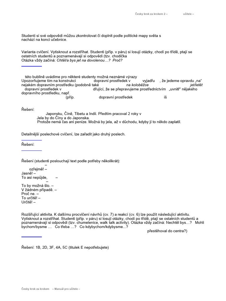 Ucitele Cesky Krok Za Krokem 2 4 | PDF
